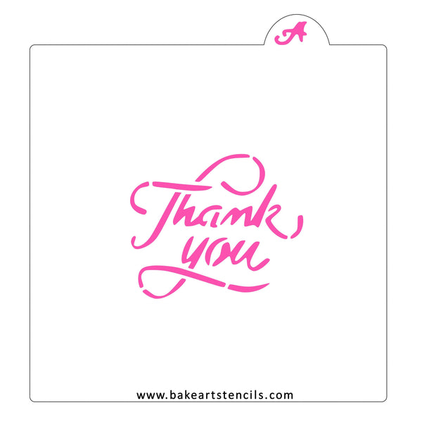 Fancy Thank You Stencil | Cake Craft Shoppe, LLC
