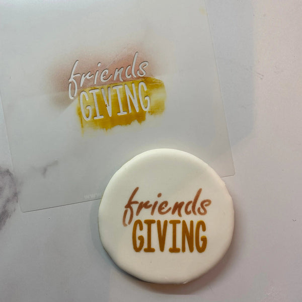 Friendsgiving Cookie Stencil | Cake Craft Shoppe, LLC