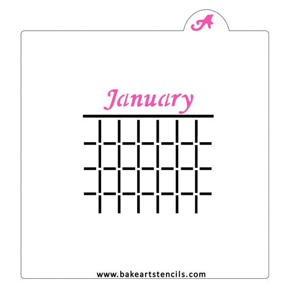 12 Month Calendar Stencil Set | Cake Craft Shoppe, LLC