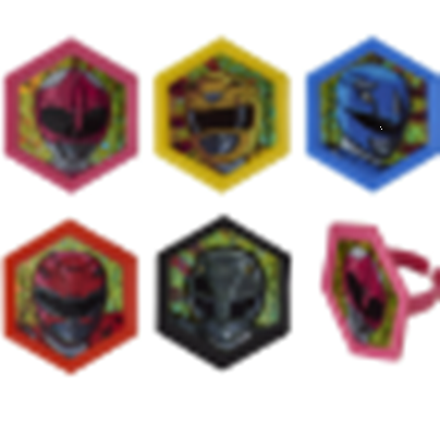 Power Ranger Rings - 12ct | Cake Craft Shoppe, LLC