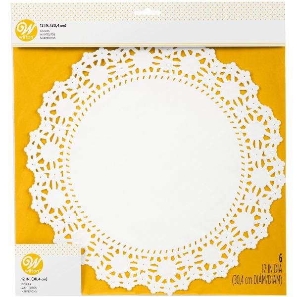 Wilton Paper Doilies for Cake Decorating, 12 inch Round, White, 6-Coun ...