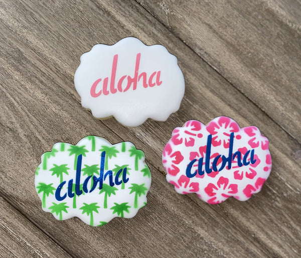 Aloha Cookie Stencil | Cake Craft Shoppe, LLC