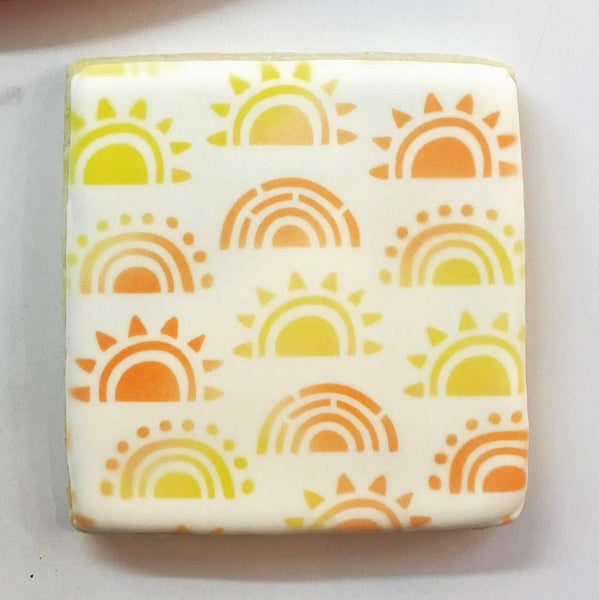 Boho Sun Pattern Cookie Stencil | Cake Craft Shoppe, LLC