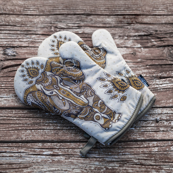 Boho Elephant Oven Mitts And Potholder Set | Cake Craft Shoppe, LLC