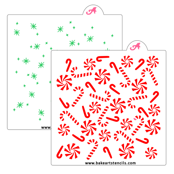 Candy Cane Forest Stencil | Cake Craft Shoppe, LLC