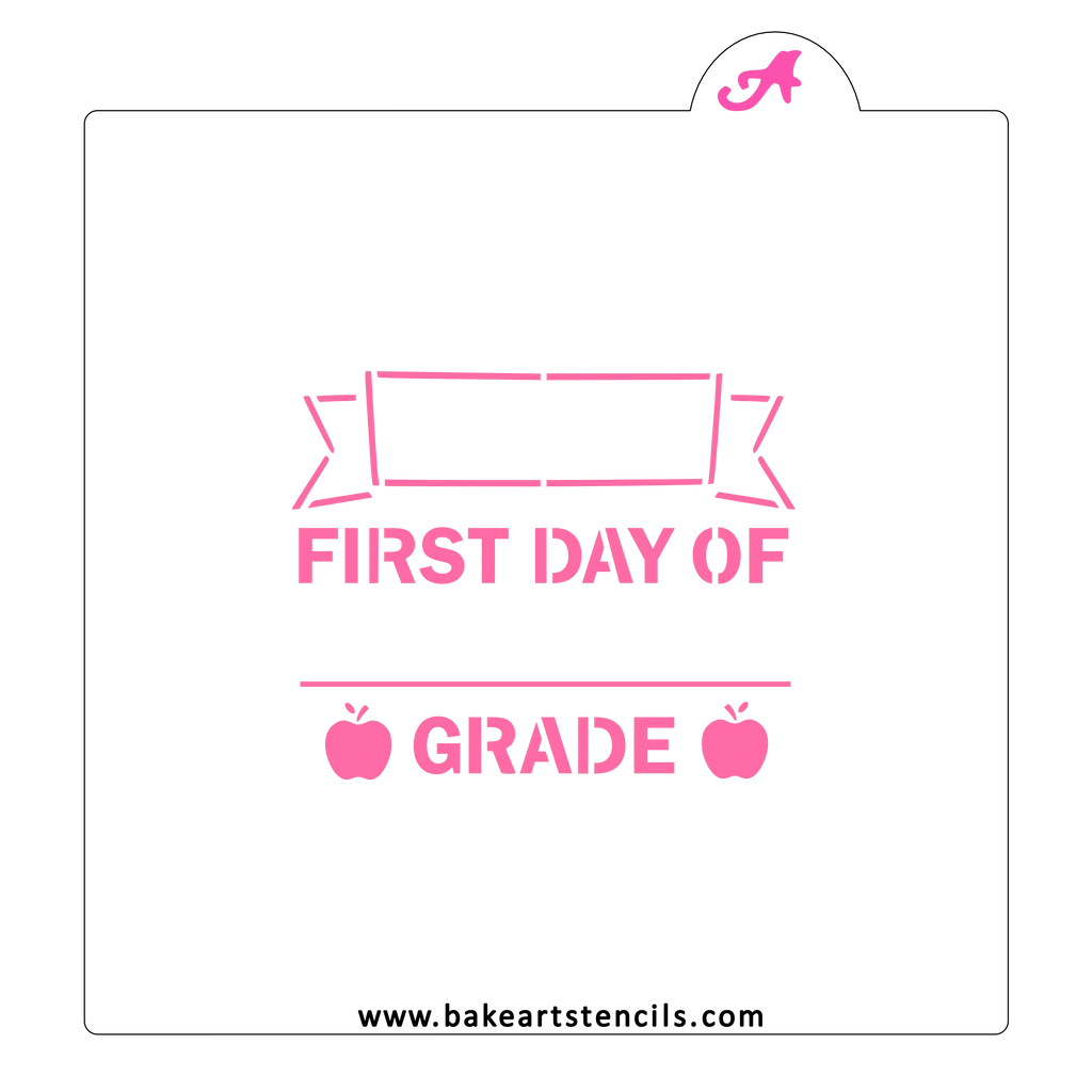 First Day of School Cookie Stencil | Cake Craft Shoppe, LLC