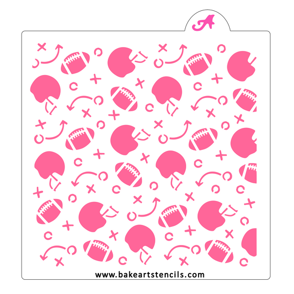Game Day Pattern Stencil | Cake Craft Shoppe, LLC