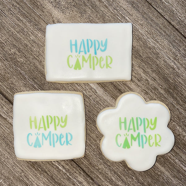 Happy Camper Cookie Stencil | Cake Craft Shoppe, LLC