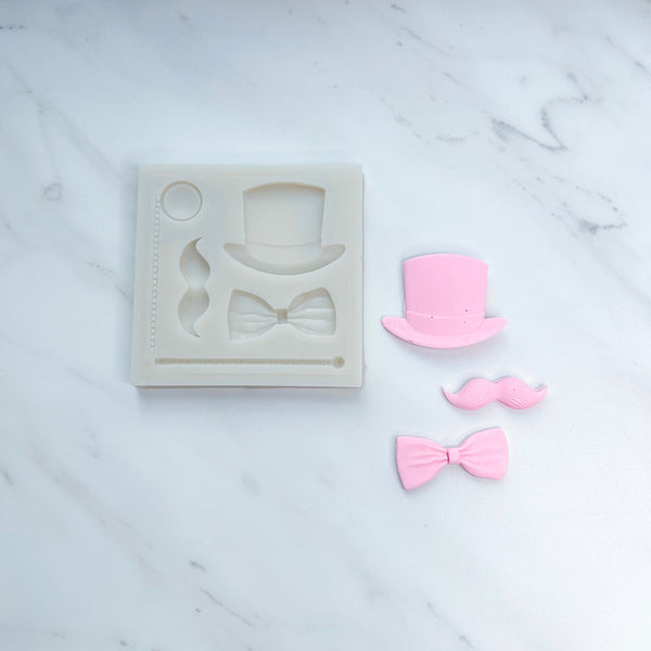 HAT MUSTACHE AND BOW MOLD | Cake Craft Shoppe, LLC