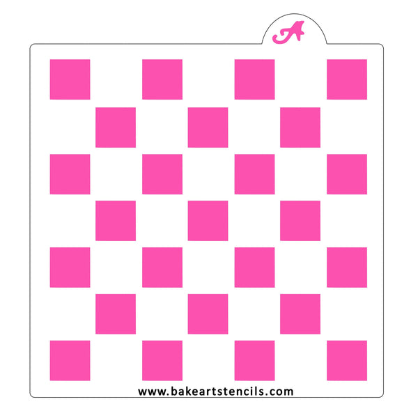 Large Checkerboard Pattern Stencil | Cake Craft Shoppe, LLC