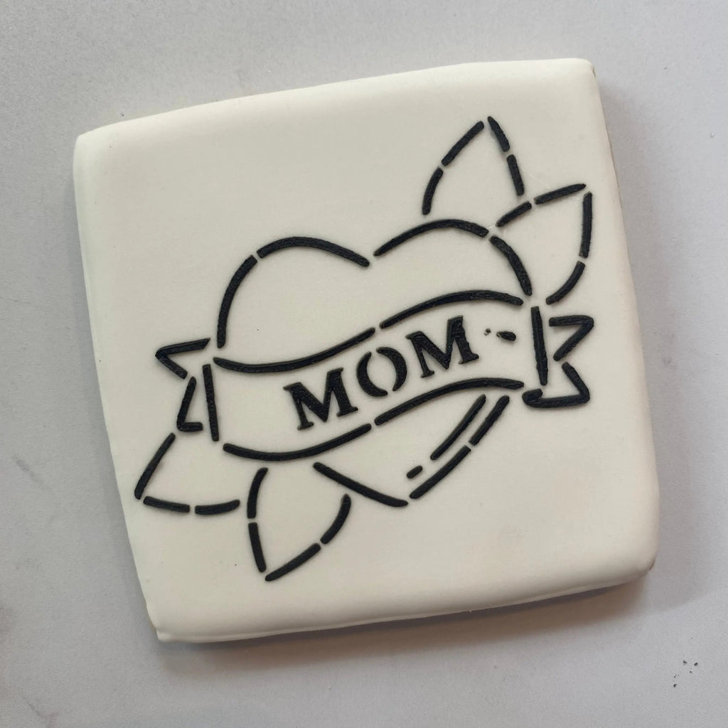 Mom Tattoo PYO Stencil | Cake Craft Shoppe, LLC