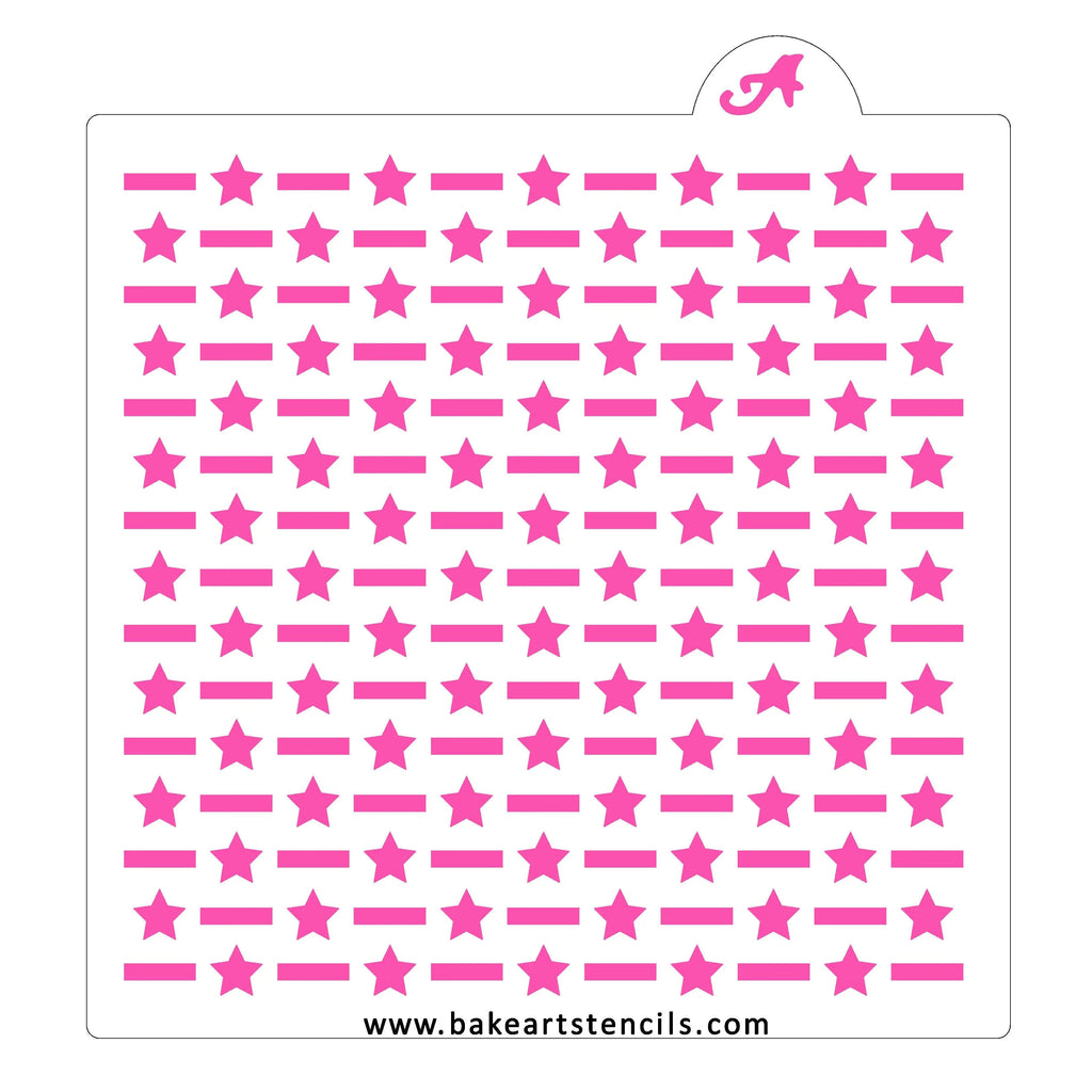 Patriotic Stars Pattern Stencil Set | Cake Craft Shoppe, LLC