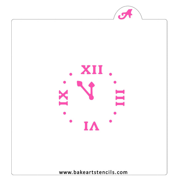 Roman Numeral Clock Stencil | Cake Craft Shoppe, LLC