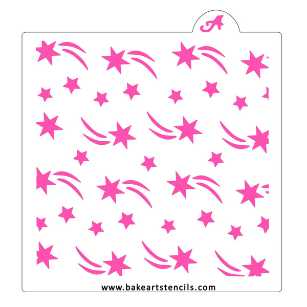 Shooting Stars Pattern Stencil | Cake Craft Shoppe, LLC