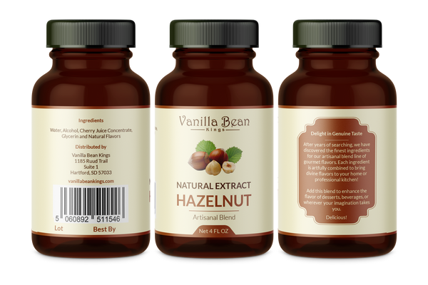 Natural Hazelnut Extract - 4 fl oz | Cake Craft Shoppe, LLC