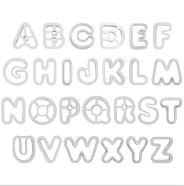 Alphabet Cutters - Set of 26 | Cake Craft Shoppe, LLC
