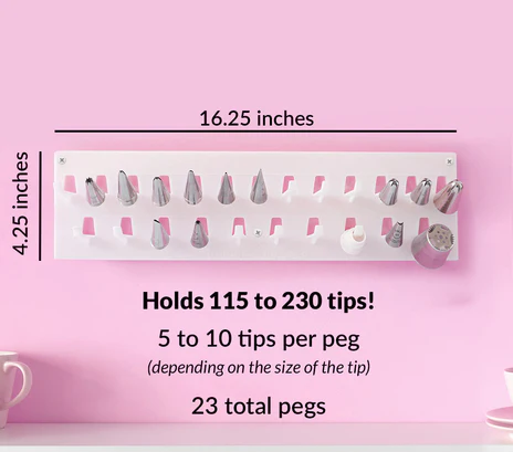Wall Mounted Piping Tip Holder Organizer | Cake Craft Shoppe, LLC
