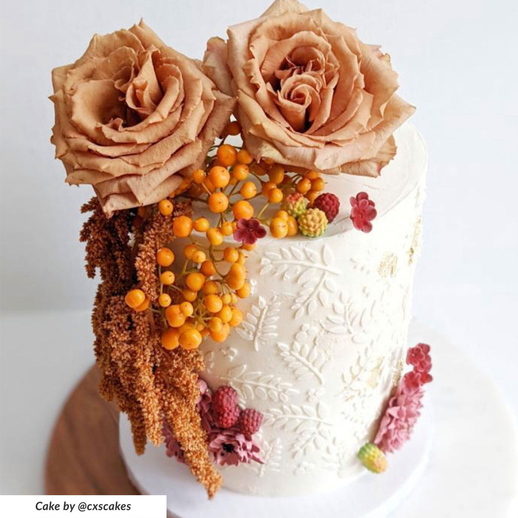 Cake Stencil VEREN Loose Leaves Pattern | Cake Craft Shoppe, LLC